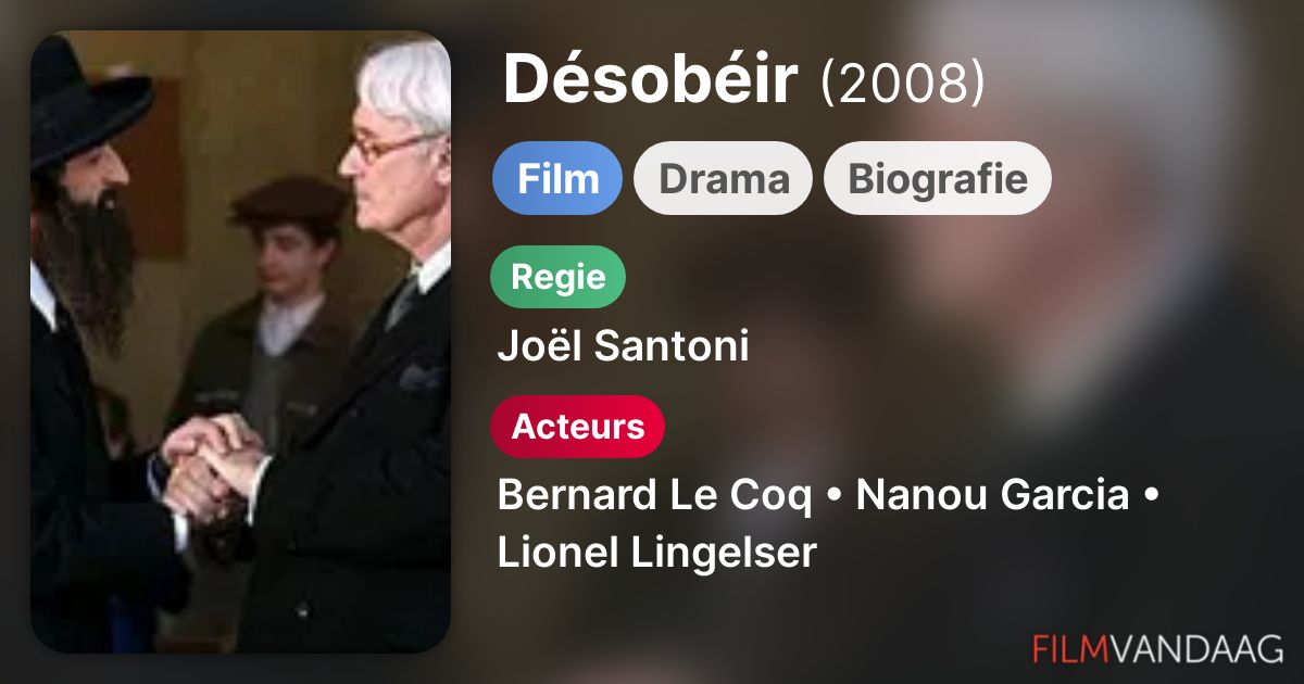 Désobéir (film, 2008) - FilmVandaag.nl