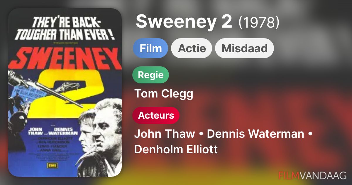 Sweeney 2 (film, 1978) - FilmVandaag.nl