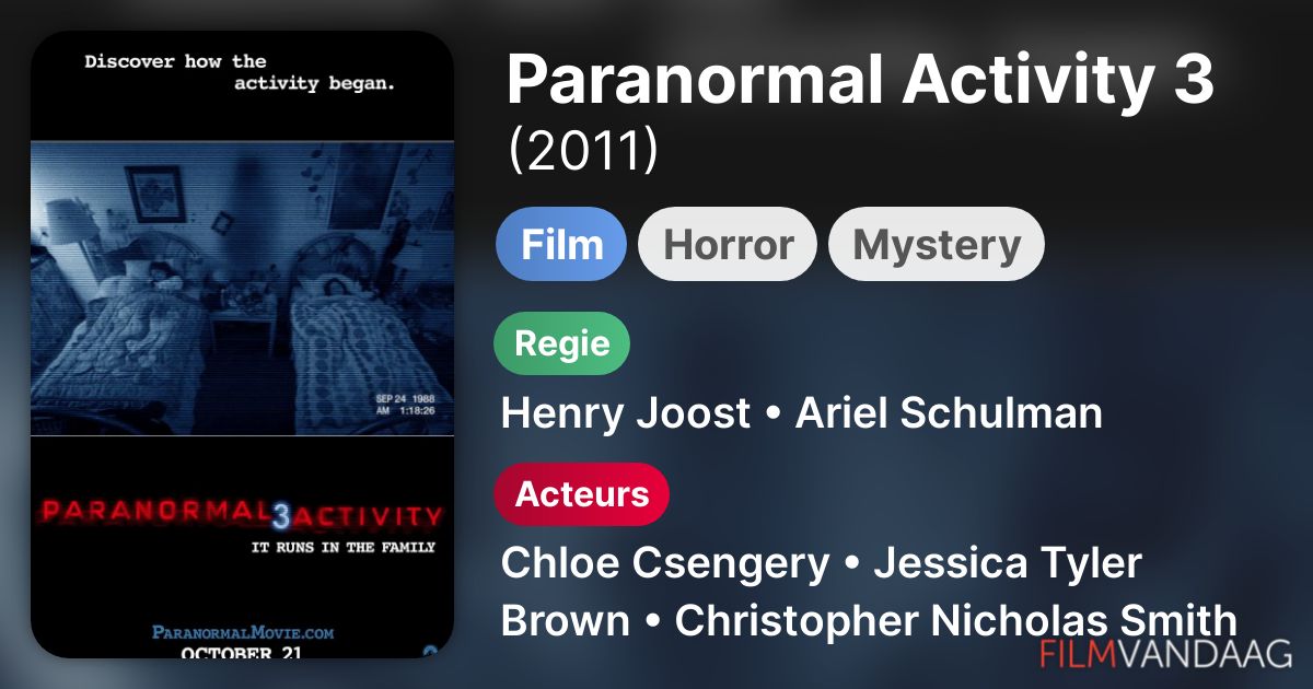 Paranormal Activity 3 (film, 2011) - FilmVandaag.nl