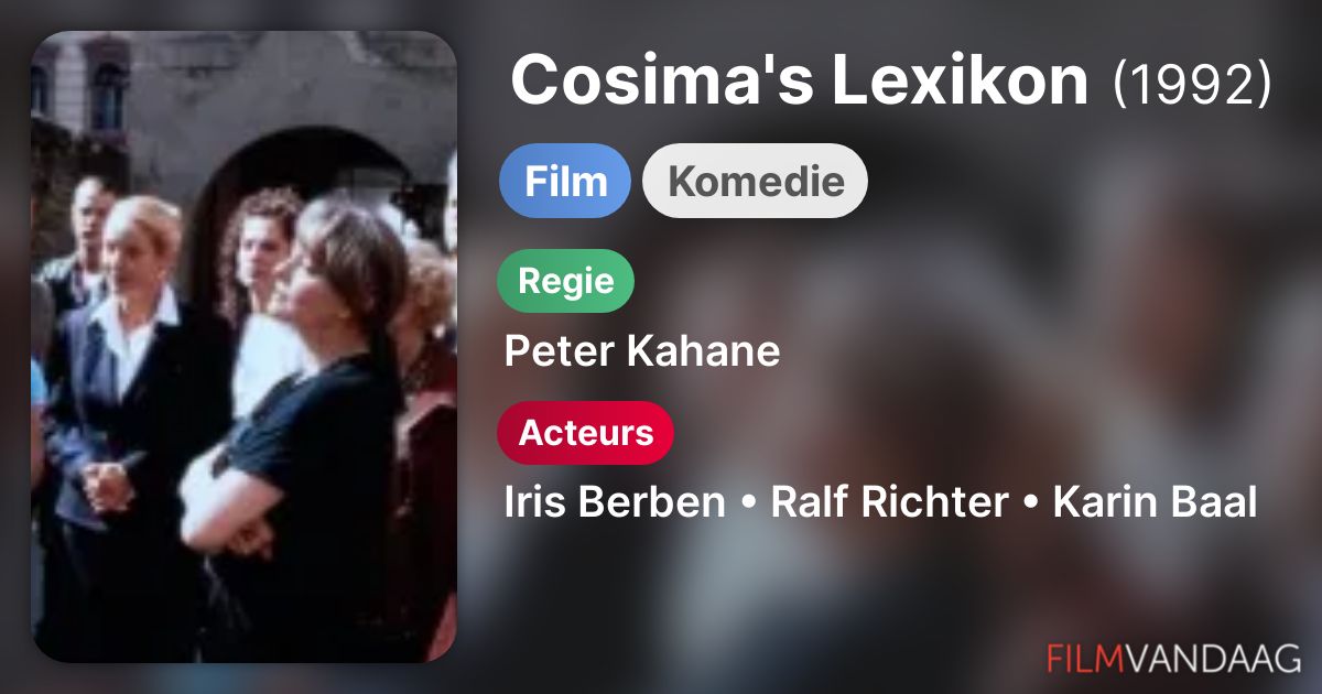 Cosima's Lexikon (film, 1992) - FilmVandaag.nl