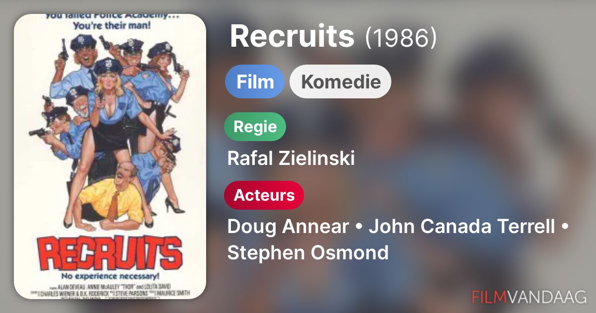 Recruits (film, 1986) - FilmVandaag.nl