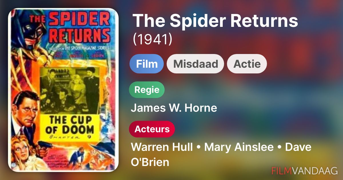 The Spider Returns (film, 1941) - FilmVandaag.nl