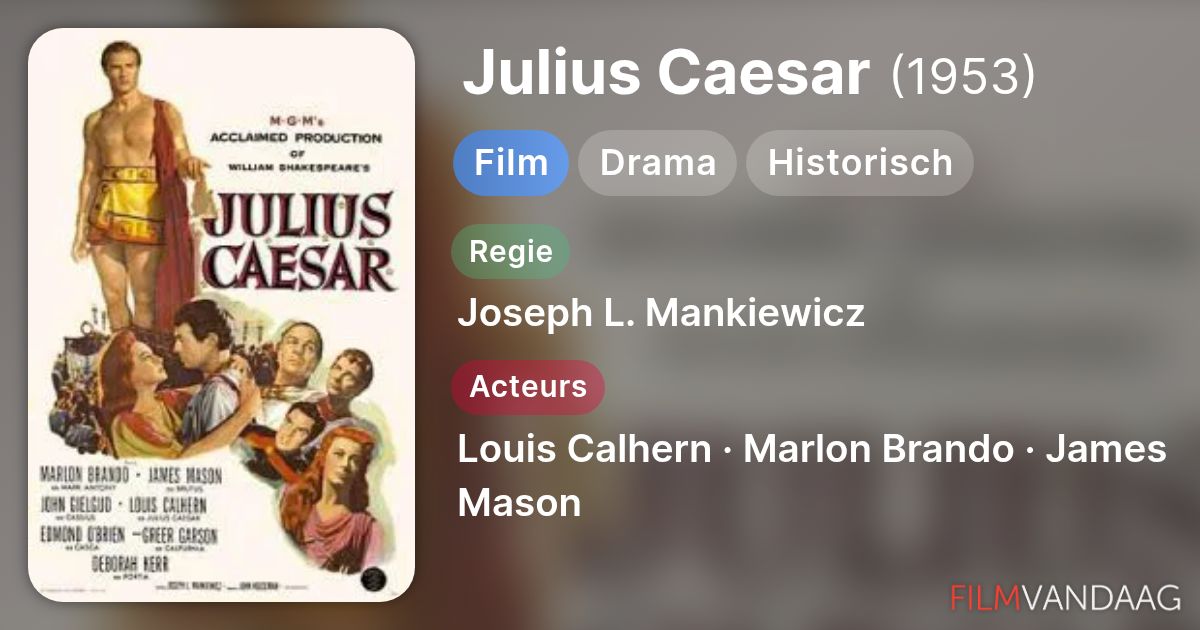 Julius Caesar (film, 1953) Nu Online Kijken - FilmVandaag.nl