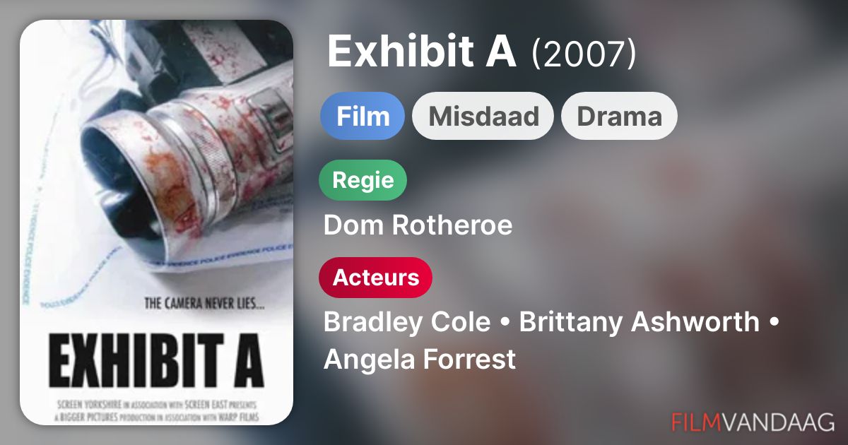 Exhibit A (film, 2007) - FilmVandaag.nl