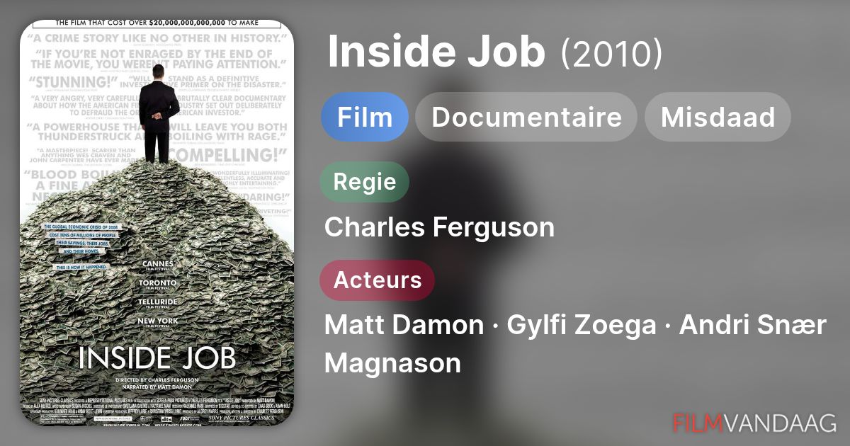 Inside Job (film, 2010) - FilmVandaag.nl
