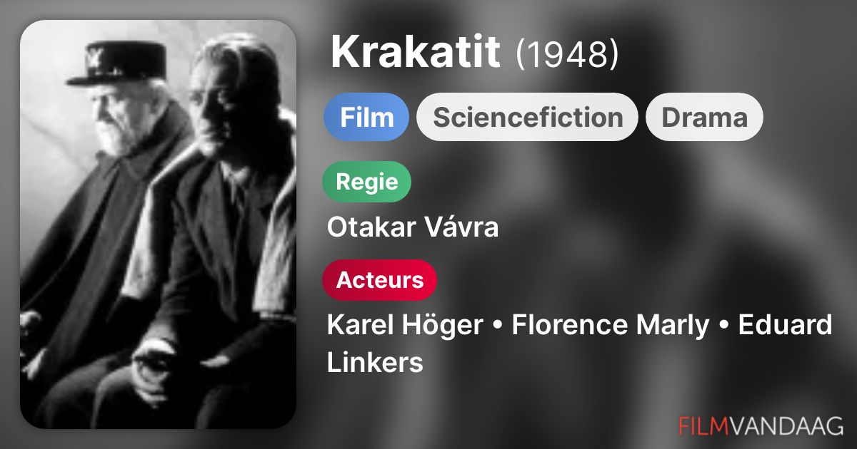 Krakatit (film, 1948) - FilmVandaag.nl