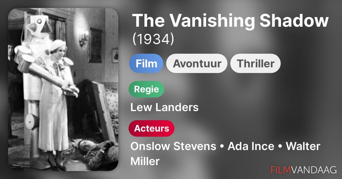 The Vanishing Shadow (film, 1934) - FilmVandaag.nl