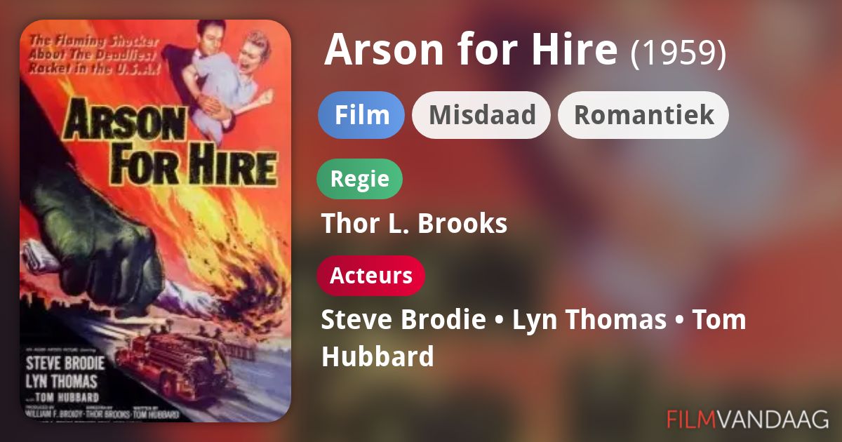 Arson for Hire (film, 1959) - FilmVandaag.nl