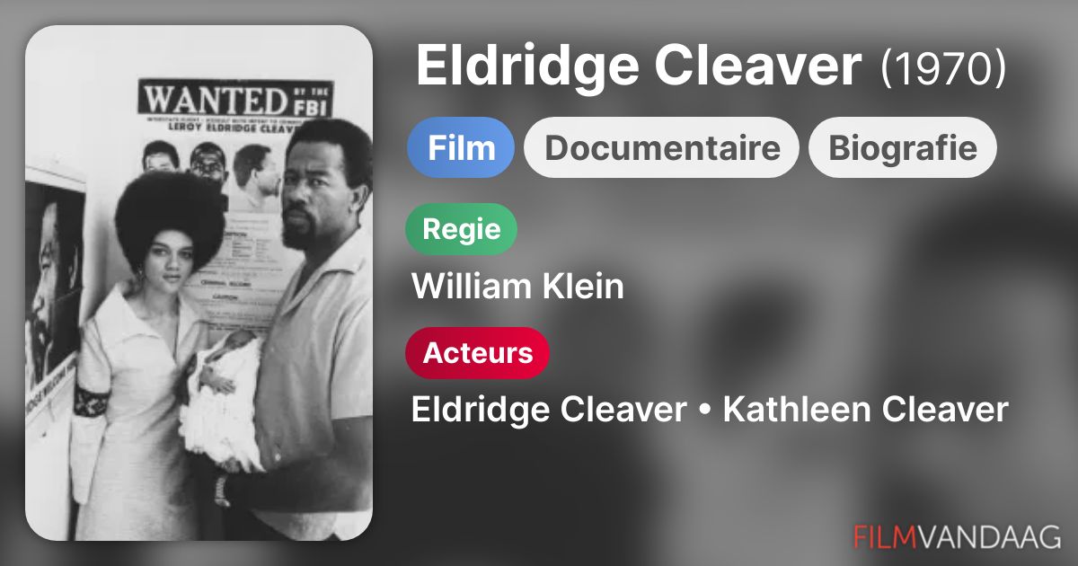 Eldridge Cleaver (film, 1970) - FilmVandaag.nl