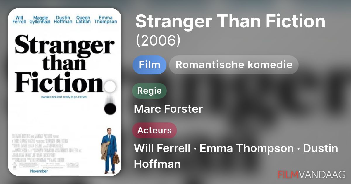 Stranger Than Fiction (film, 2006) - FilmVandaag.nl