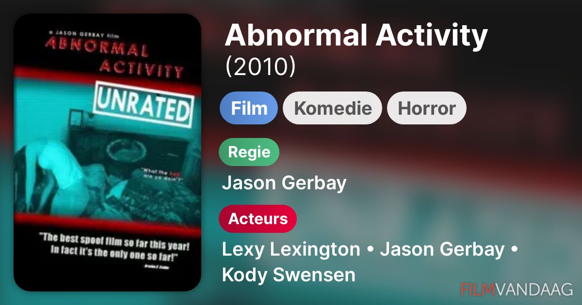 Abnormal Activity (film, 2010) - FilmVandaag.nl