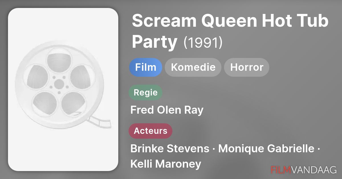 Scream Queen Hot Tub Party (film, 1991) Nu Online Kijken - FilmVandaag.nl