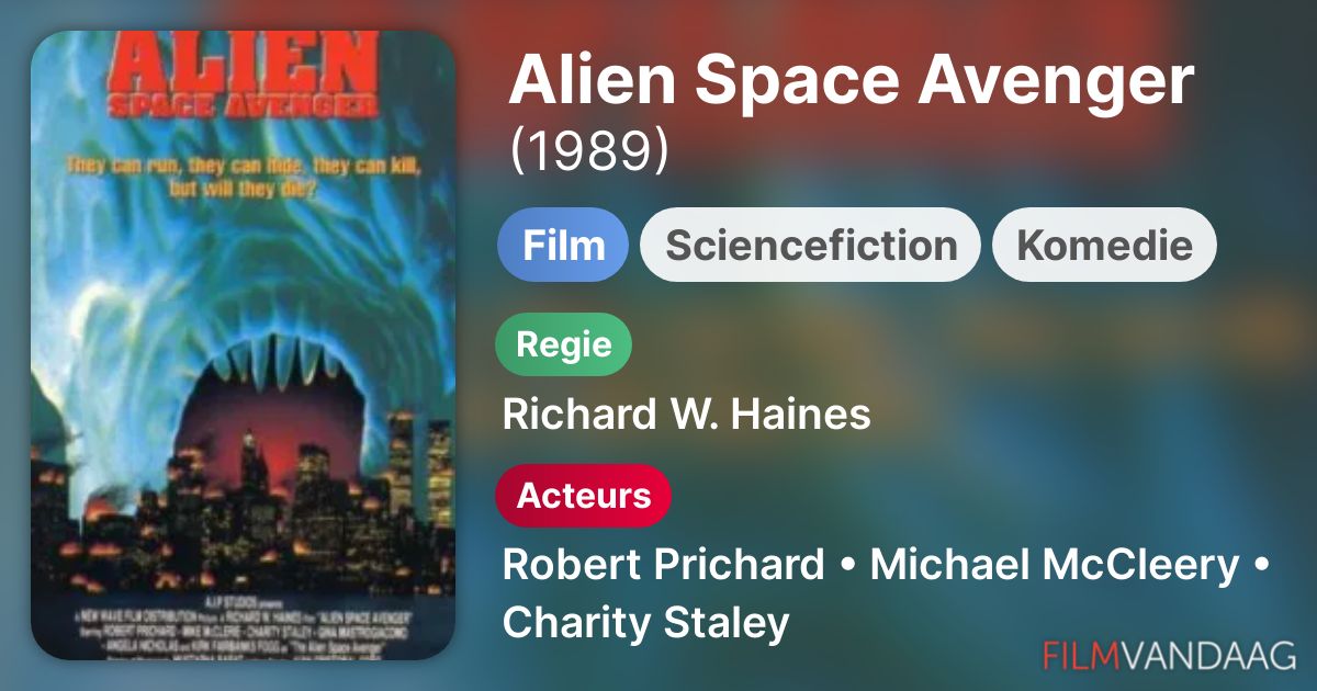 Alien Space Avenger (film, 1989) - FilmVandaag.nl