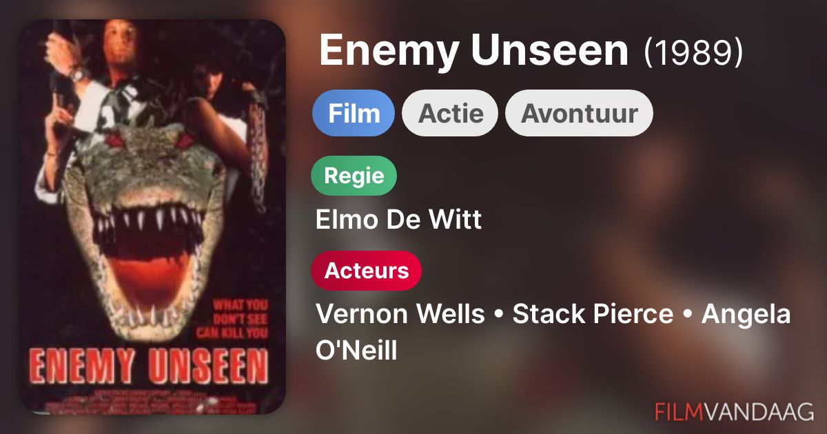 Enemy Unseen (film, 1989) - FilmVandaag.nl