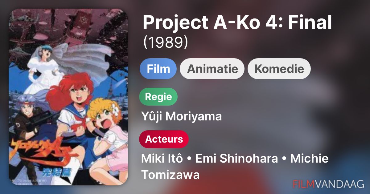 Project A-Ko 4: Final (film, 1989) - FilmVandaag.nl