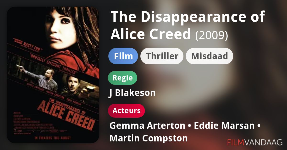 The Disappearance of Alice Creed (film, 2009) - FilmVandaag.nl