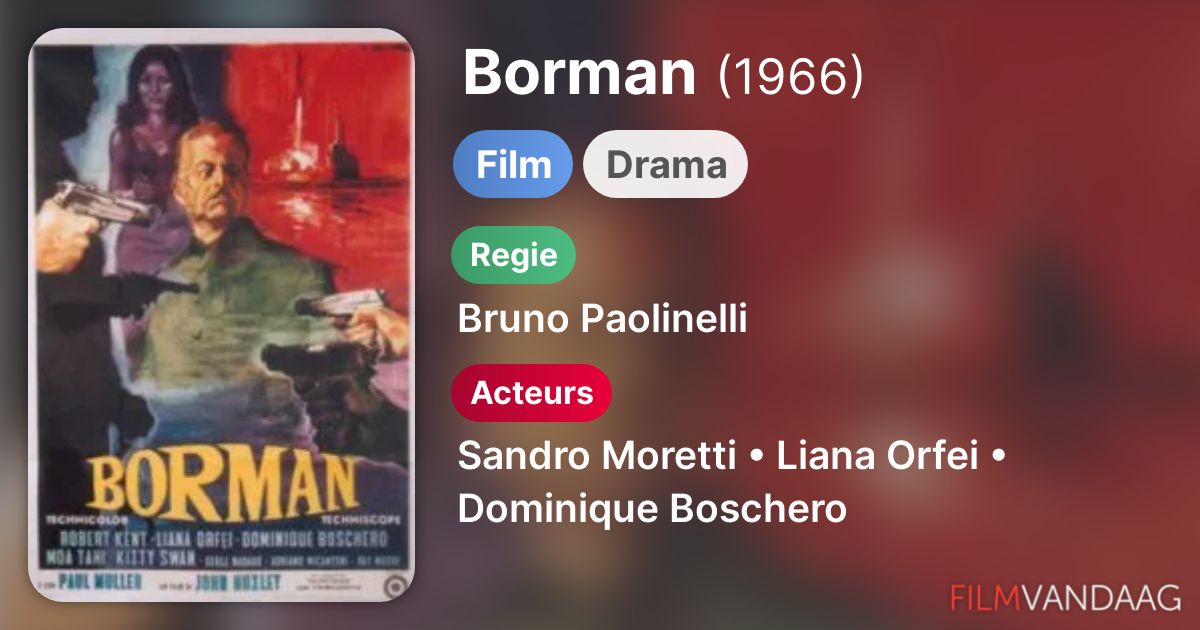 Borman (film, 1966) - FilmVandaag.nl