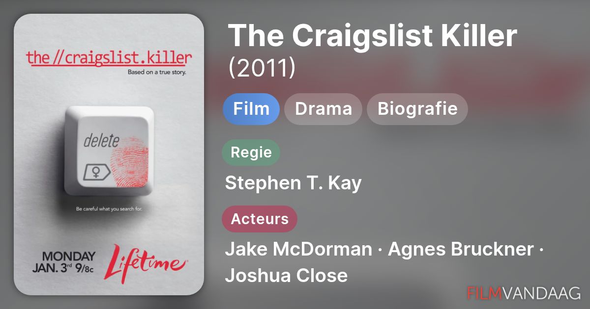 The Craigslist Killer (film, 2011) - FilmVandaag.nl