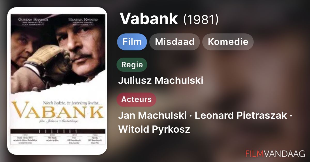 Vabank (film, 1981) - FilmVandaag.nl
