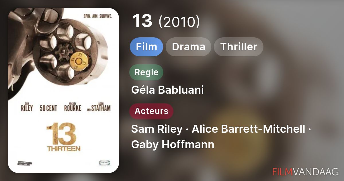 13 (film, 2010) - FilmVandaag.nl