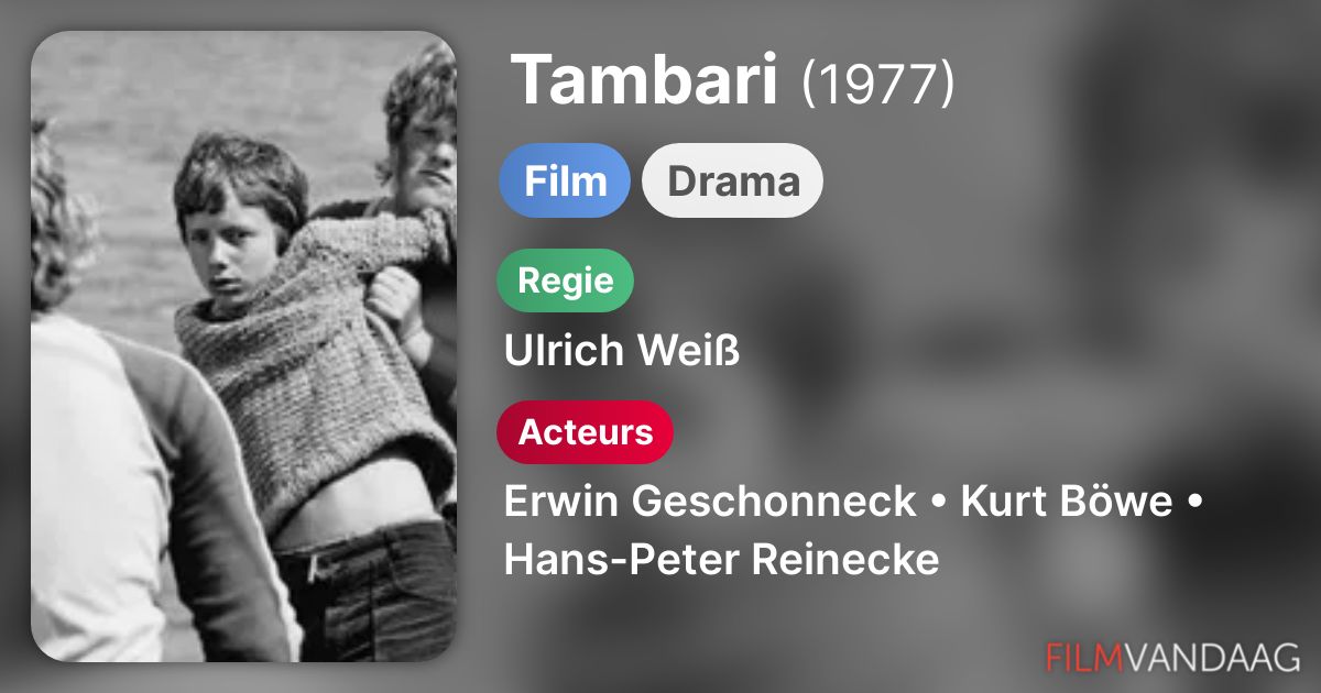 Tambari (film, 1977) - FilmVandaag.nl