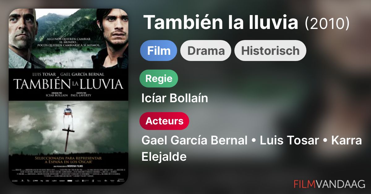 También la lluvia (film, 2010) - FilmVandaag.nl