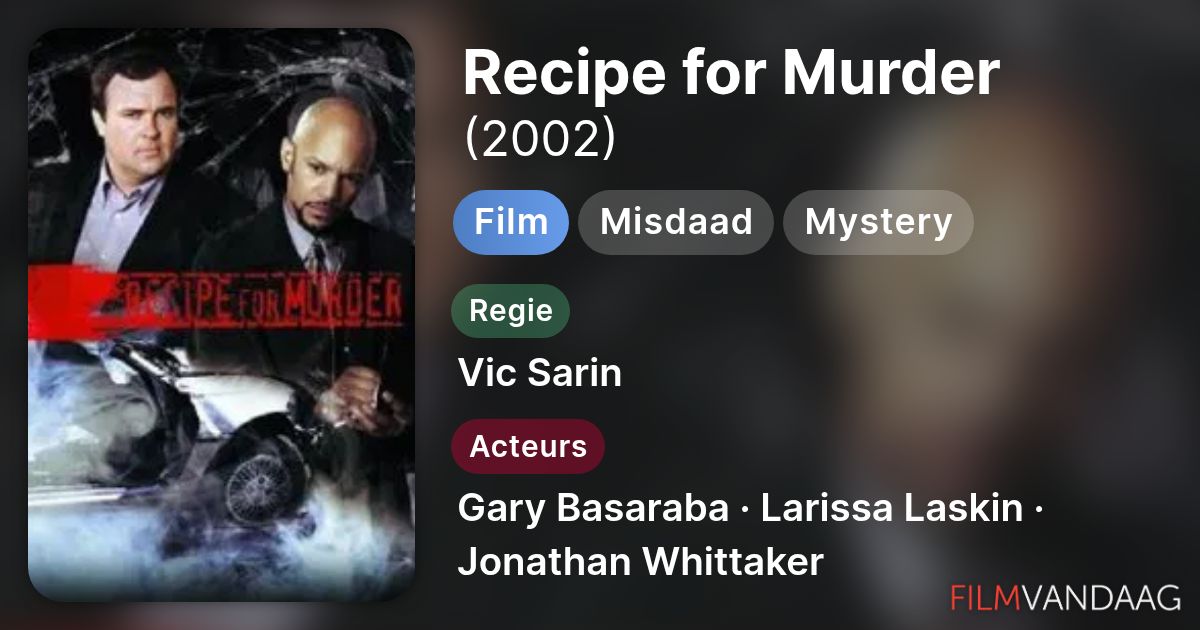 Recipe For Murder film 2002 FilmVandaag nl Recipe For Murder film 2002 FilmVandaag nl