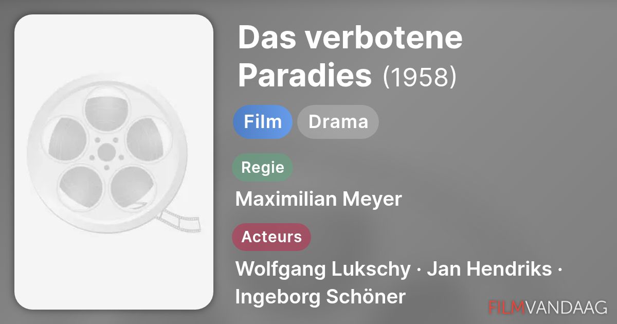 Das verbotene Paradies (film, 1958) - FilmVandaag.nl