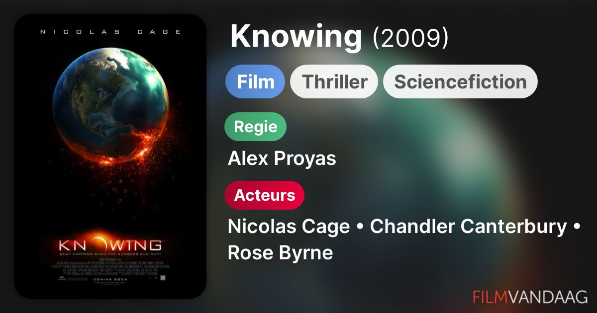 Knowing (film, 2009) - FilmVandaag.nl