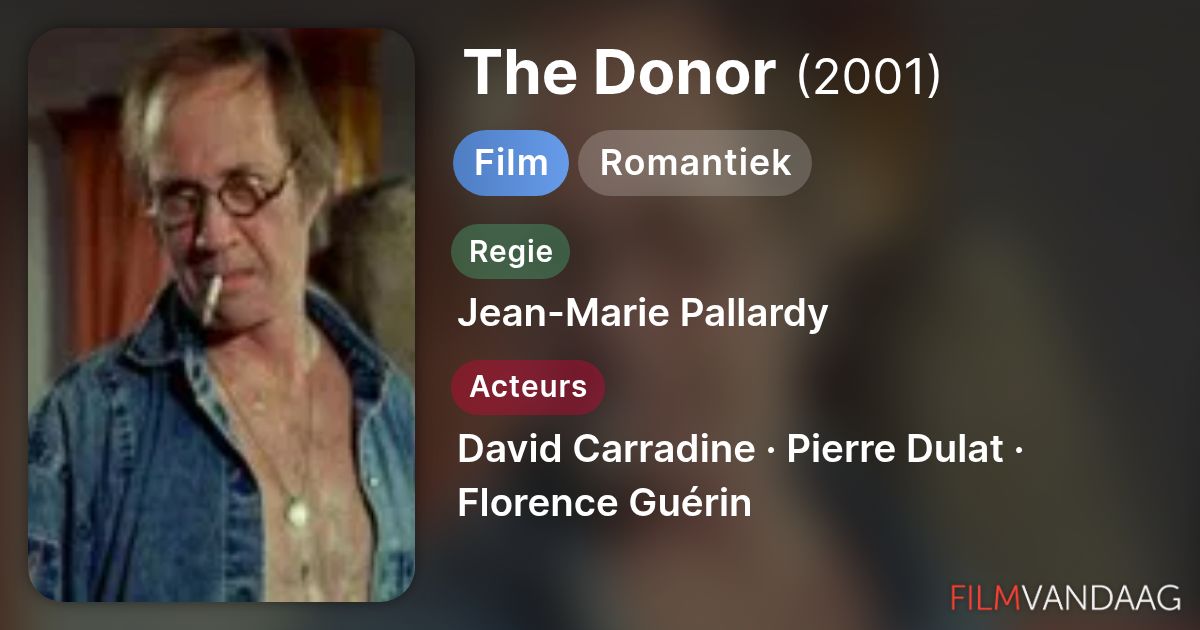The Donor (film, 2001) - FilmVandaag.nl