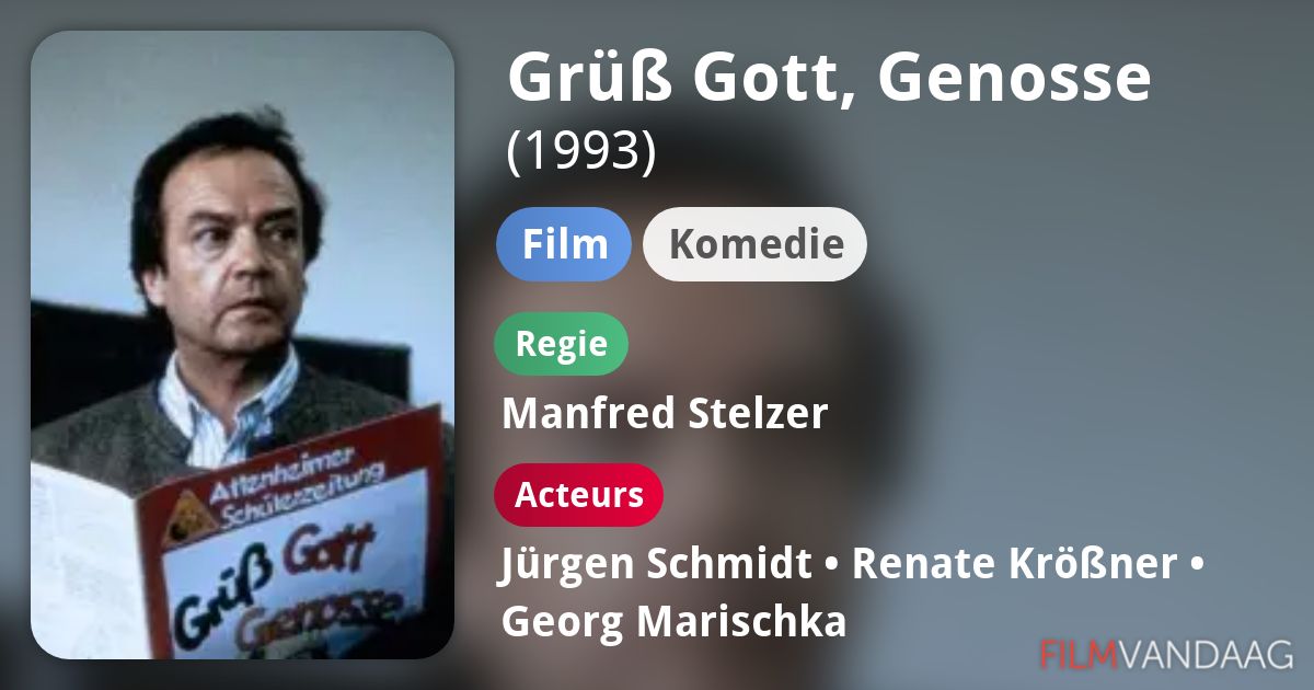 Grüß Gott, Genosse (film, 1993) - FilmVandaag.nl