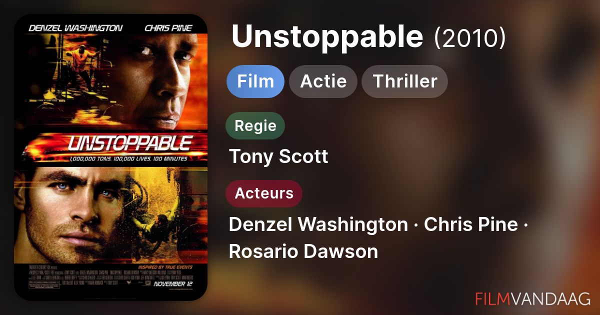 Unstoppable (film, 2010) - FilmVandaag.nl