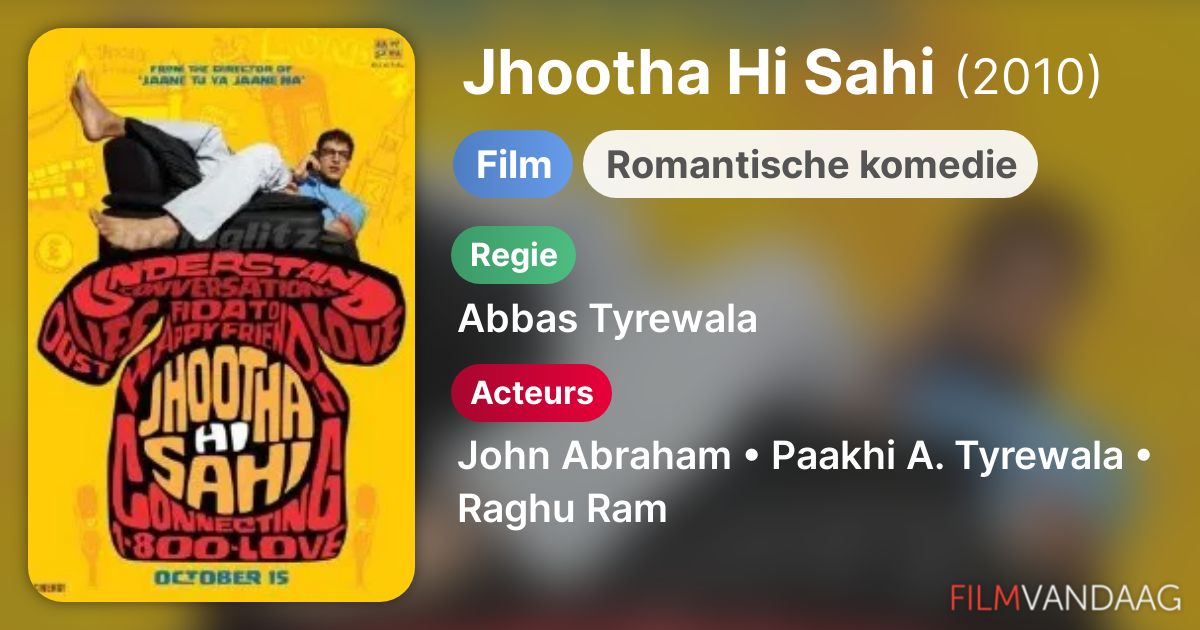 Jhootha Hi Sahi (film, 2010) - FilmVandaag.nl