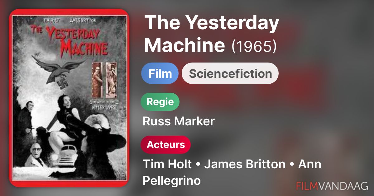 The Yesterday Machine (film, 1963) - FilmVandaag.nl