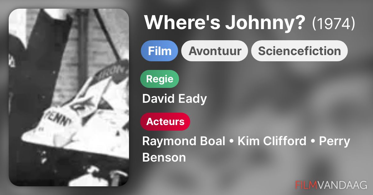 Where's Johnny? (film, 1974) - FilmVandaag.nl