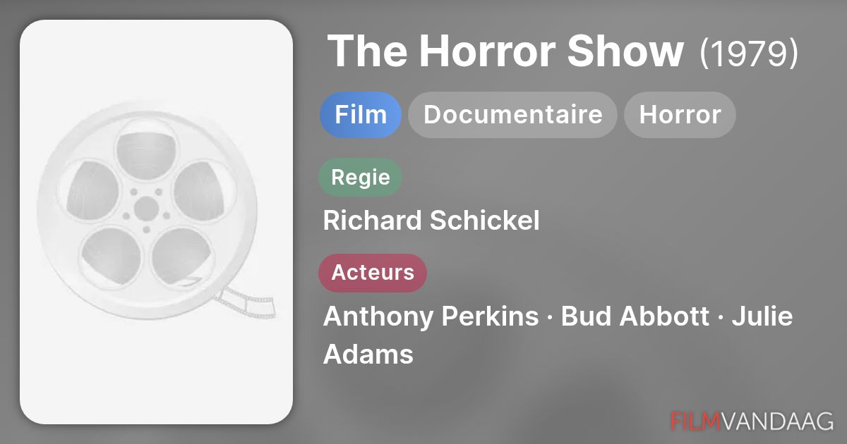 The Horror Show (film, 1979) - FilmVandaag.nl