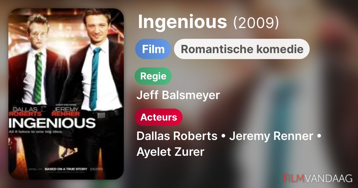 Ingenious (film, 2009) - FilmVandaag.nl