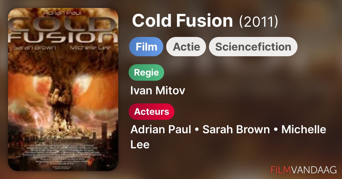 Cold Fusion (film, 2011) - FilmVandaag.nl