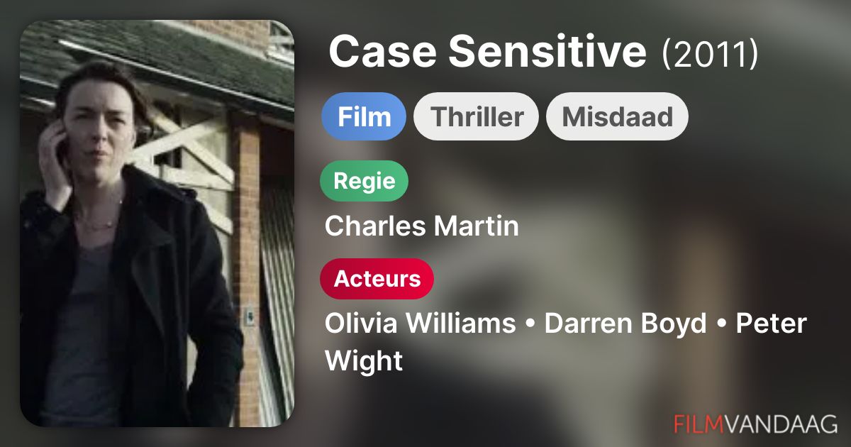 Alle acteurs in Case Sensitive (film, 2011) - FilmVandaag.nl