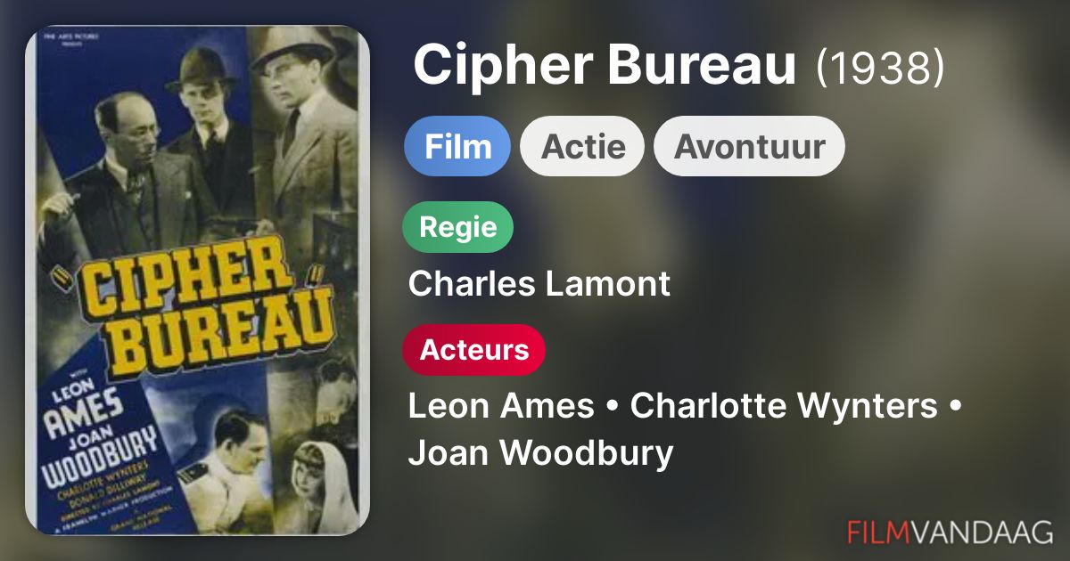 Cipher Bureau (film, 1938) - FilmVandaag.nl