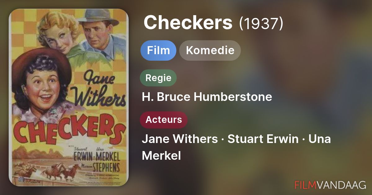 Checkers (film, 1937) - FilmVandaag.nl