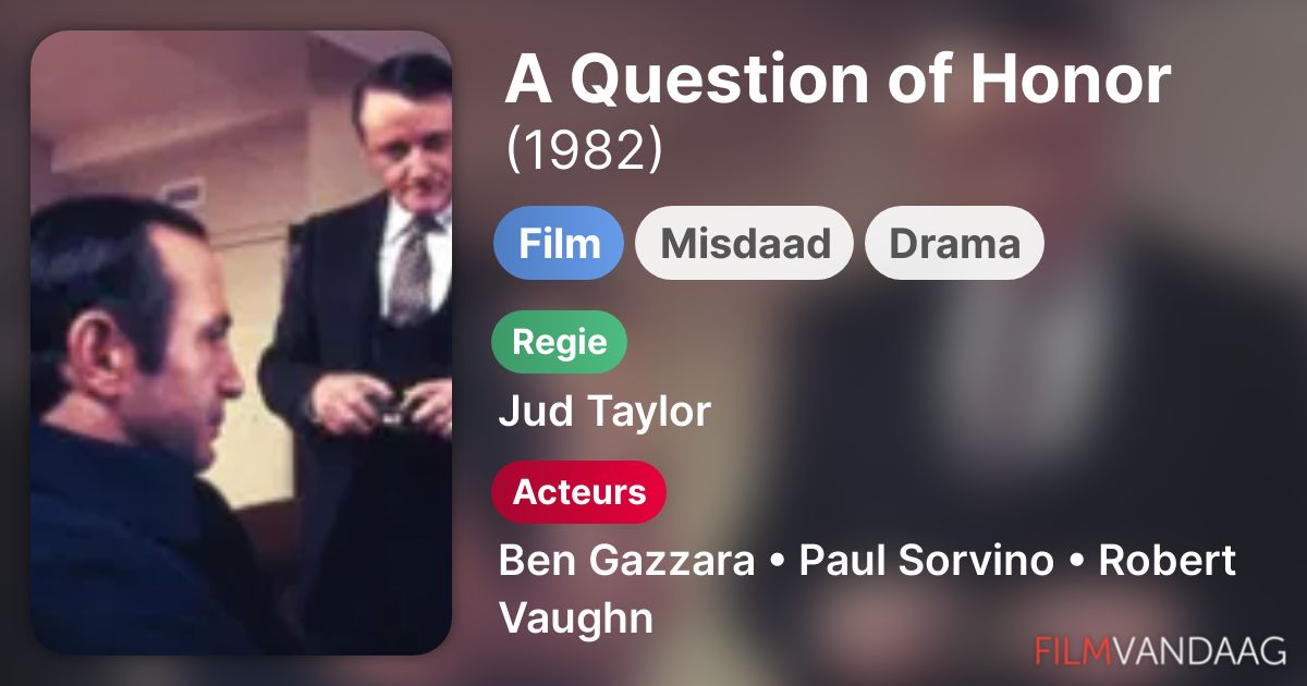 A Question of Honor (film, 1982) - FilmVandaag.nl