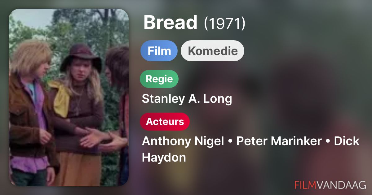 Bread (film, 1971) kopen op dvd of blu-ray - FilmVandaag.nl