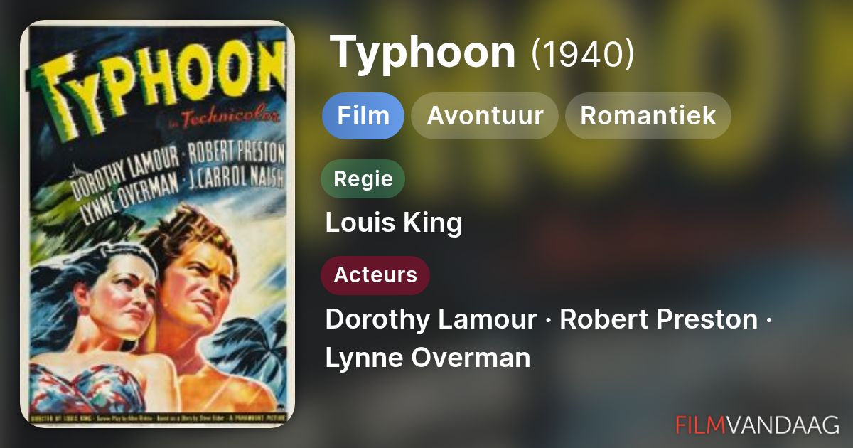 Typhoon (film, 1940) - FilmVandaag.nl