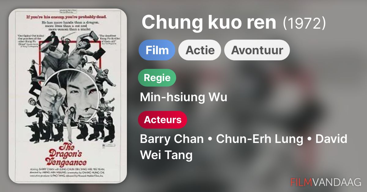 Chung kuo ren (film, 1972) - FilmVandaag.nl