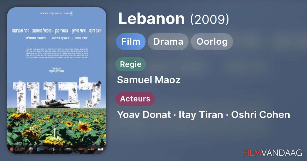 Lebanon (film, 2009) - FilmVandaag.nl