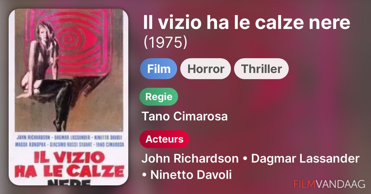 Il vizio ha le calze nere (film, 1975) - FilmVandaag.nl