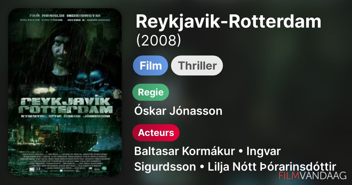 Reykjavik-Rotterdam (film, 2008) kopen op dvd of blu-ray - FilmVandaag.nl