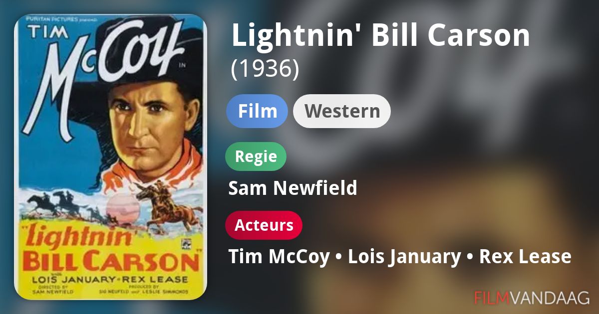 Alle acteurs in Lightnin' Bill Carson (film, 1936) - FilmVandaag.nl