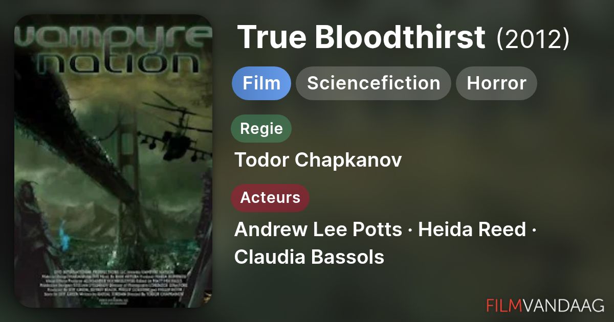 True Bloodthirst (film, 2012) - FilmVandaag.nl